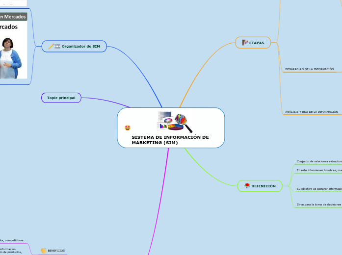 SISTEMA DE INFORMACIÓN DE MARKETING (SIM) - Mind Map